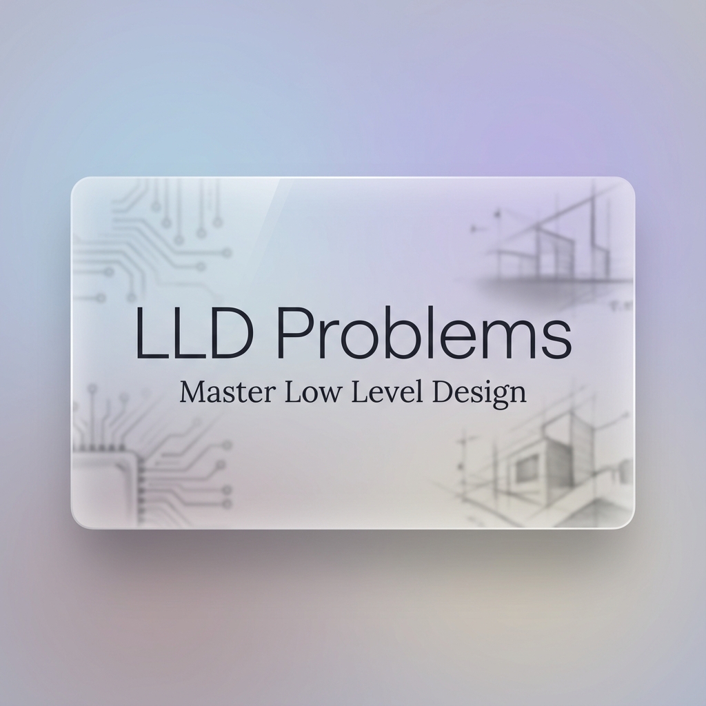 LLD Problems - Master System Design Interviews